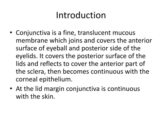 Anatomy of conjunctiva its layers and clinical significance | PPT