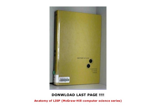 Anatomy Of Lisp Mcgraw Hill Computer Science Series