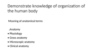 HUMAN ANATOMY AND PHYSIOLOGY POWER POINT PRESENTATION | PPTX