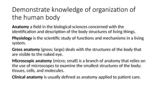 HUMAN ANATOMY AND PHYSIOLOGY POWER POINT PRESENTATION | PPTX