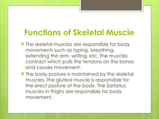 Anatomy 2 - types of muscles ad contraction | PPTX