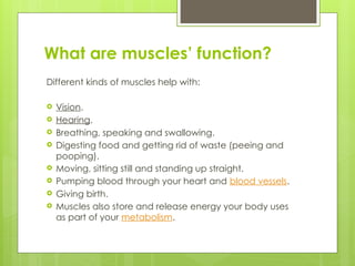 Anatomy 2 - types of muscles ad contraction | PPTX