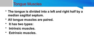 ANATOMY Of TONGUE for dental students pdf | PPTX