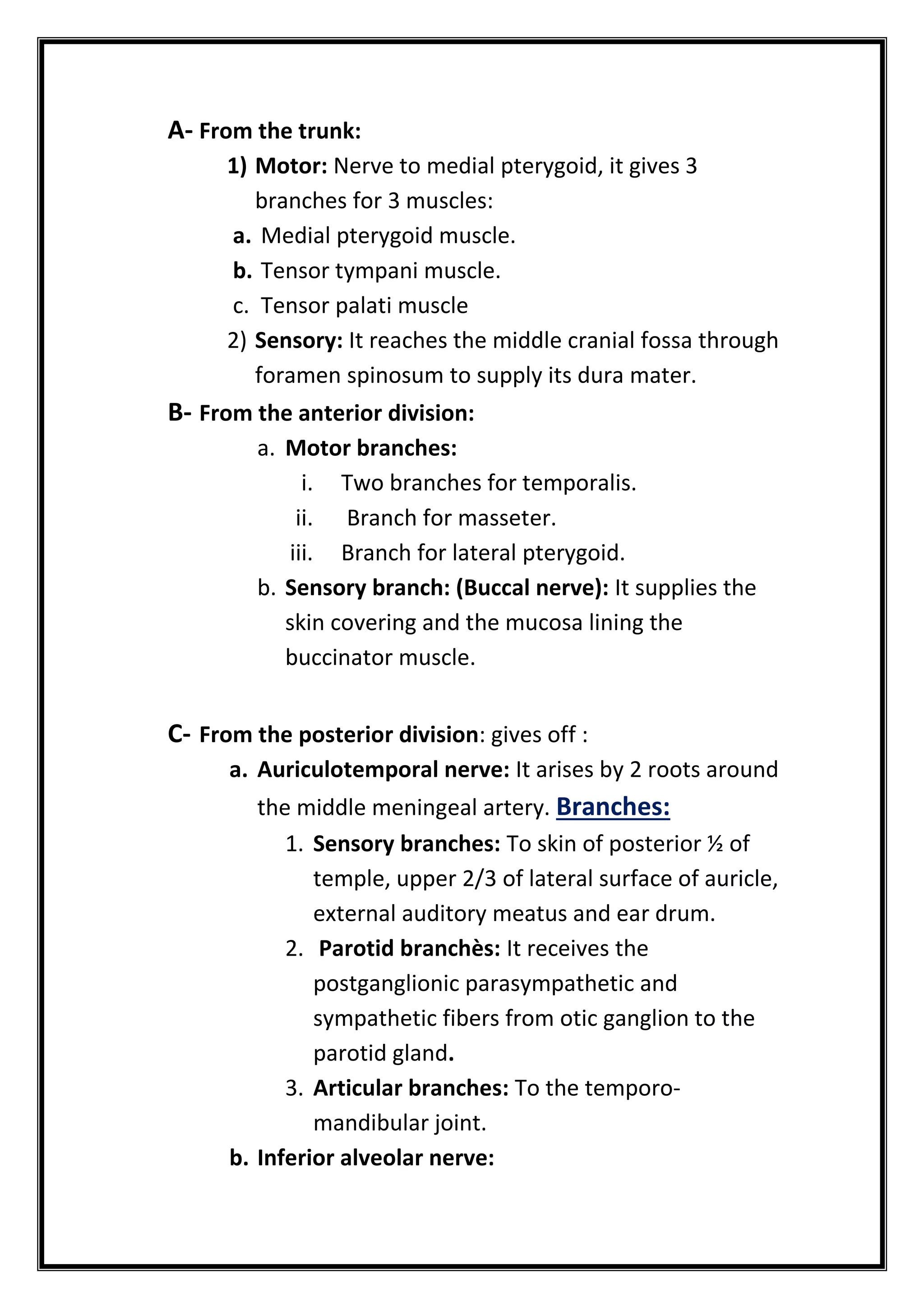 Maxillary Nerve & Artry | PDF