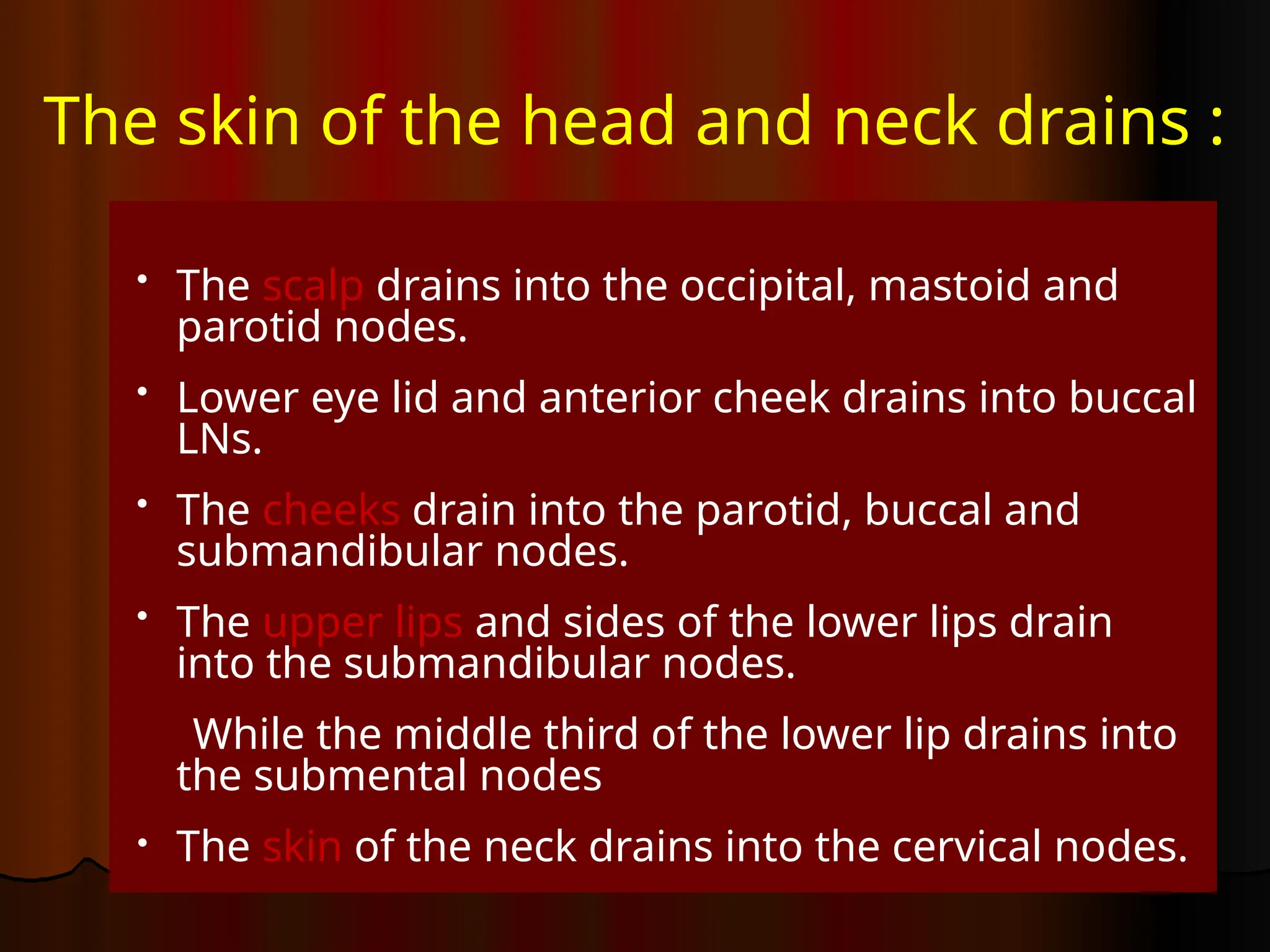 Anatomy of the head and neck ( blood supply and lymphatic drainage) | PPTX