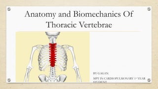 Anatomy and Biomechanics Of Thoracic Spine by Gagan.pptx