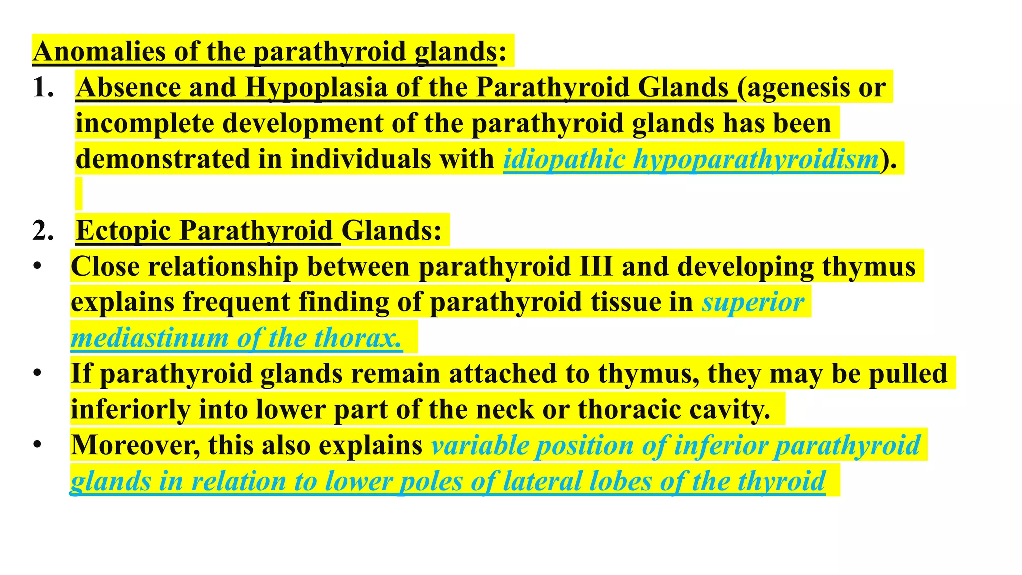 Anatomy and Embryology of thyroid and Parathyroid Glands 20.1.2022 Prof ...