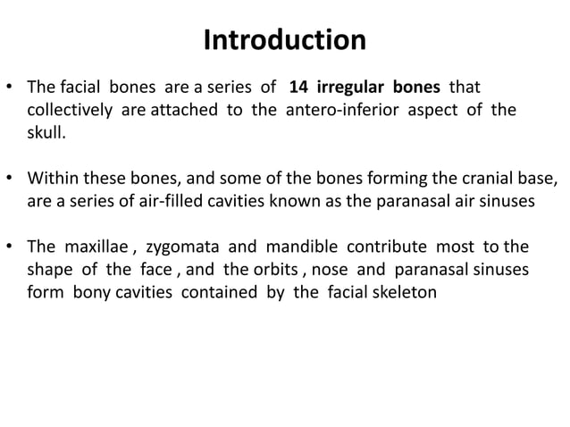 Anatomy and image interpretation of facial bone | PPTX | Death, Injury ...