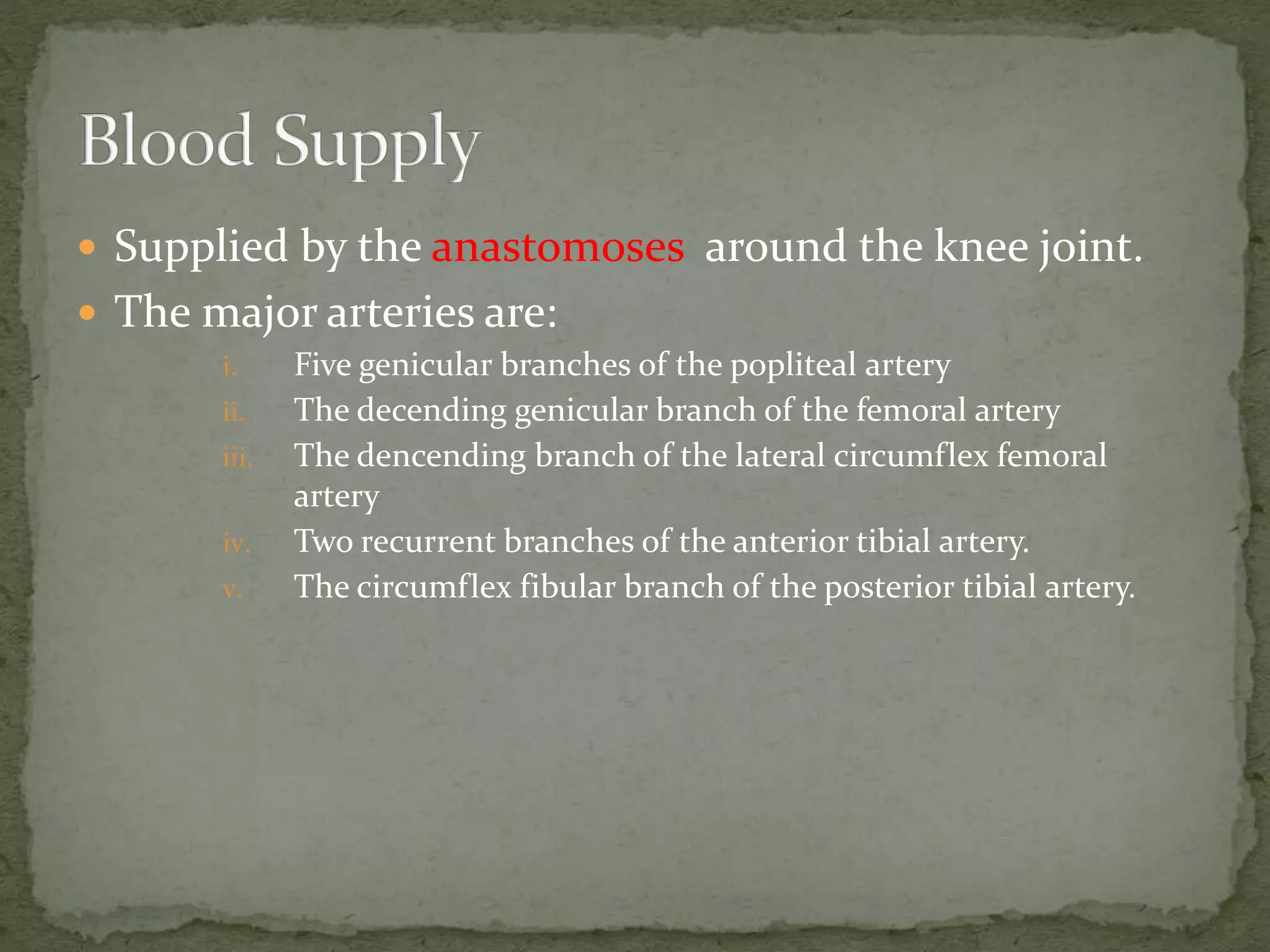 Anatomy and imaging of knee joint | PPTX