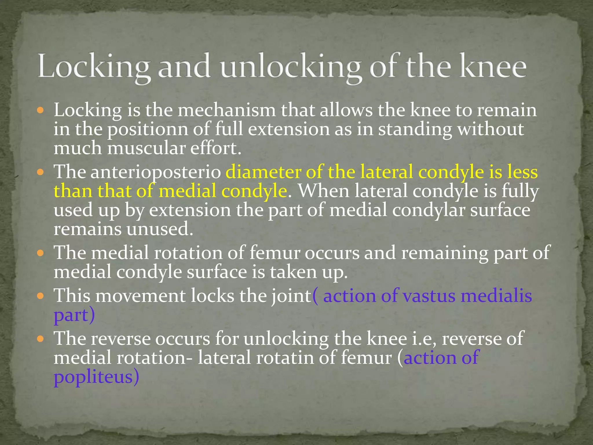 Anatomy and imaging of knee joint | PPTX