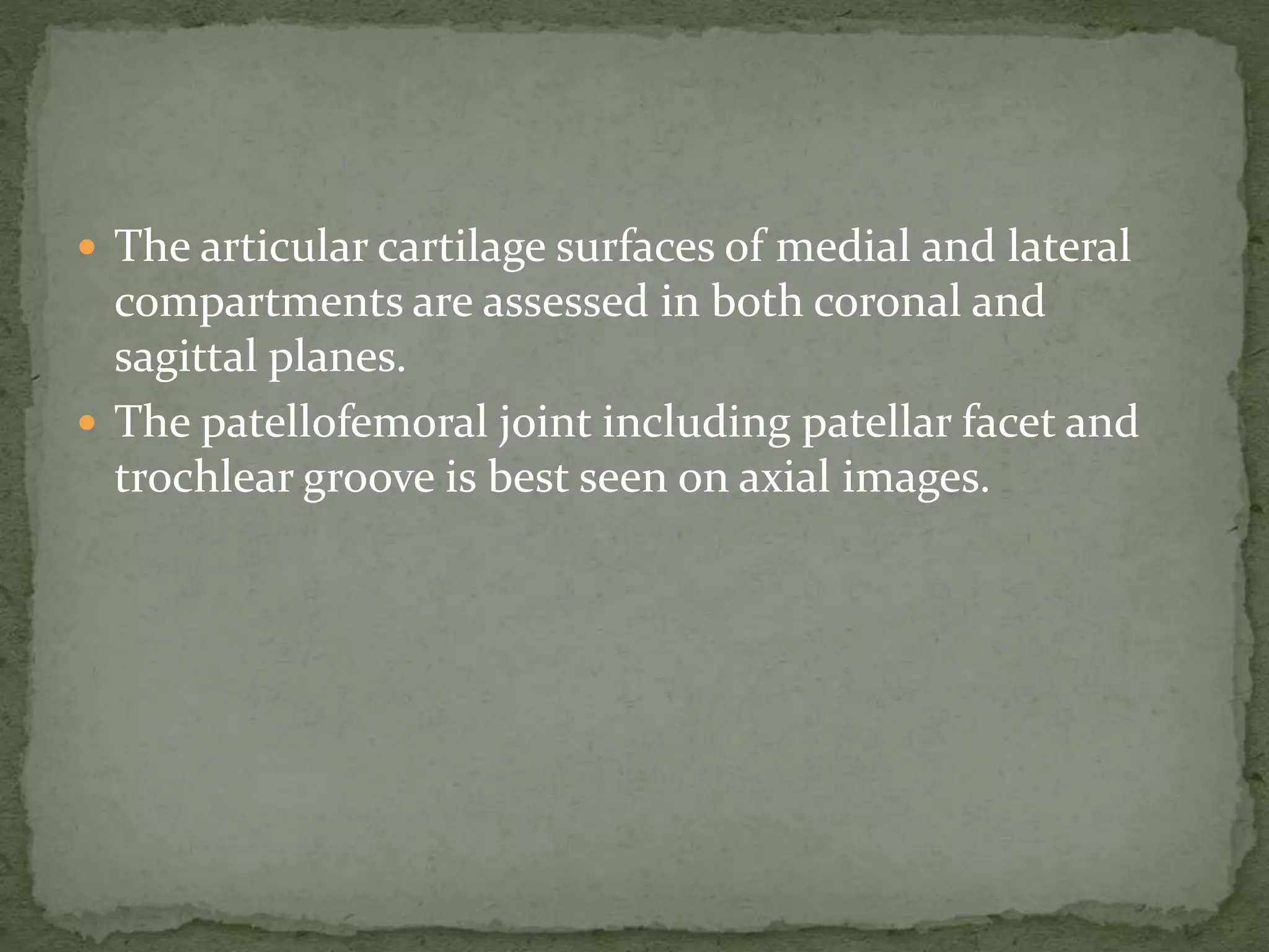 Anatomy and imaging of knee joint | PPTX