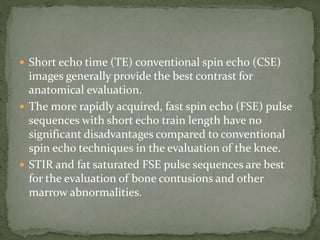 Anatomy and imaging of knee joint | PPTX