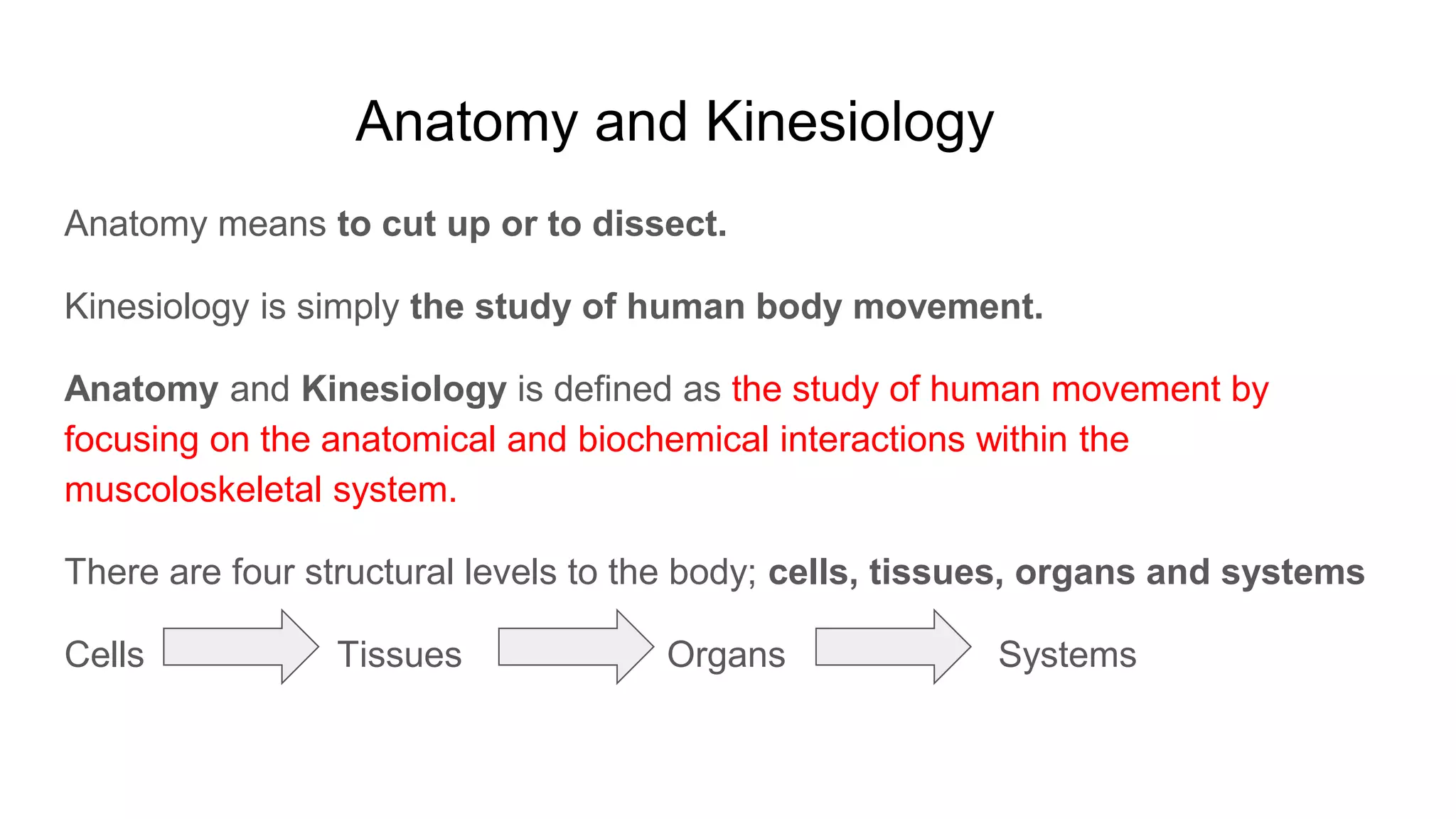 Anatomy and kinesiology | PPTX