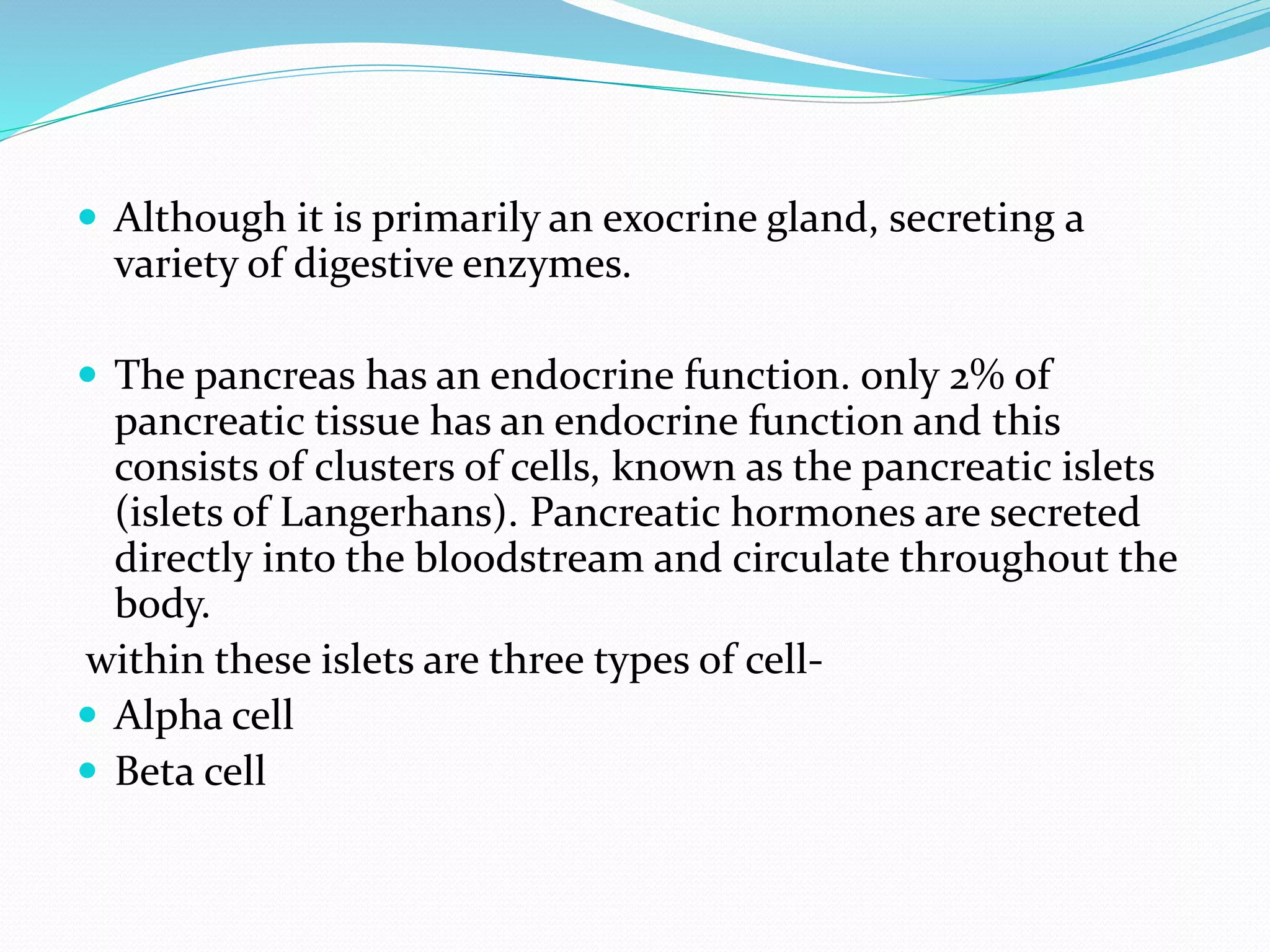 Anatomy and physiology of pancreas | PPTX