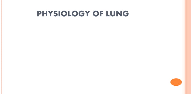 Anatomy and physiology of lung | PPTX | Lung and Respiratory Health ...