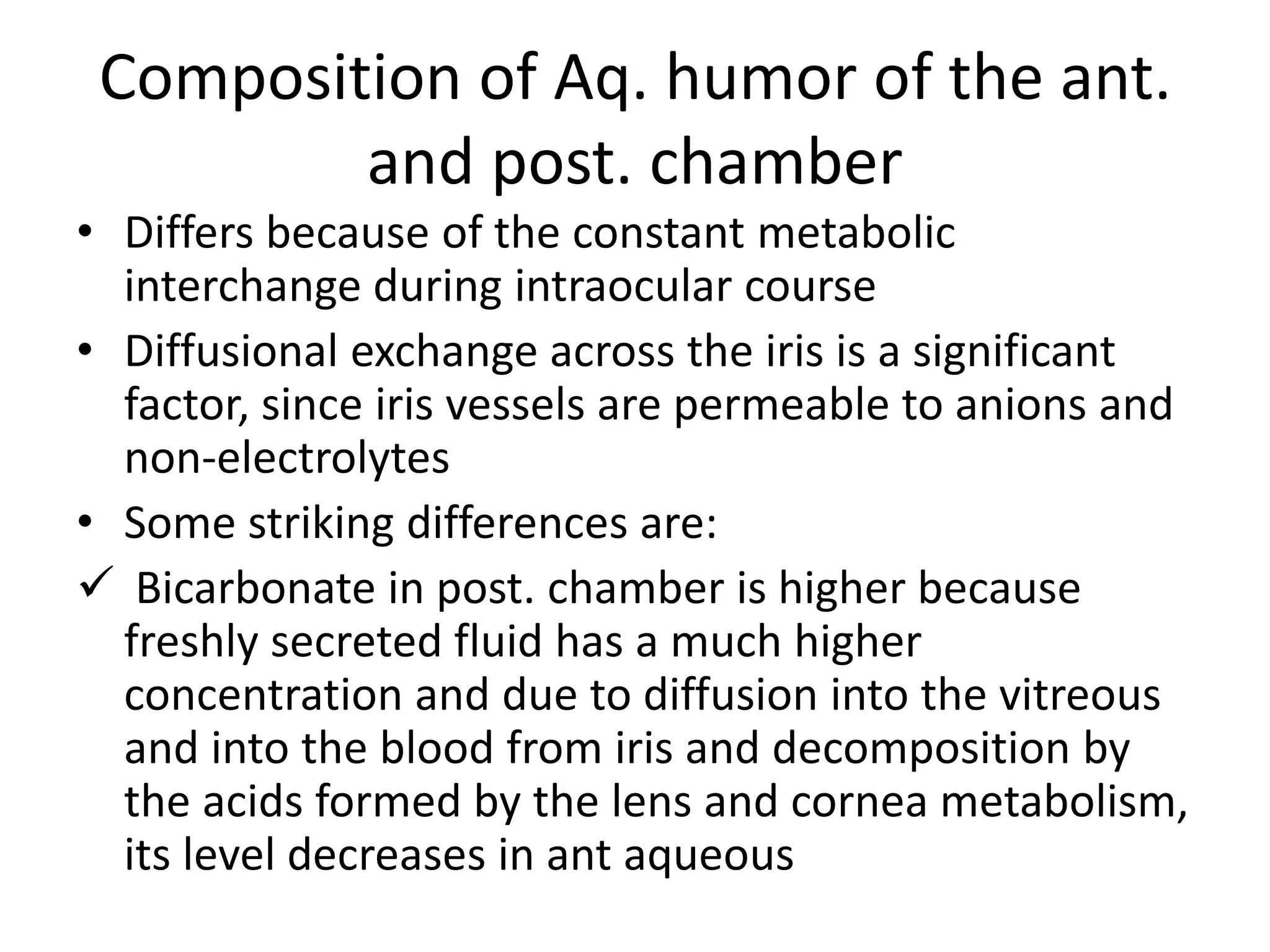 Anatomy and physiology of aqueous humor | PPTX