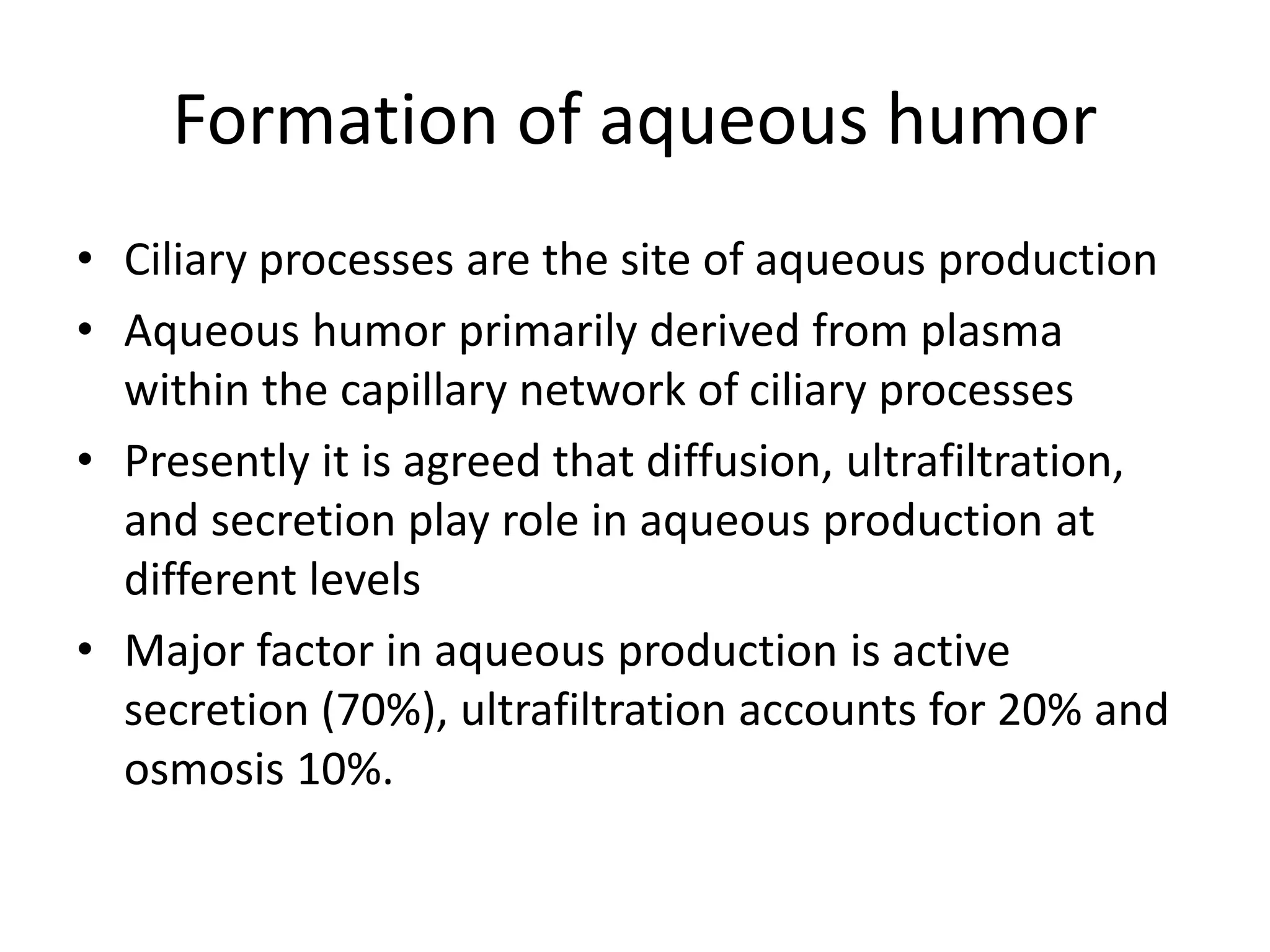 Anatomy and physiology of aqueous humor | PPTX