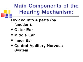 Anatomy and physiology of ear | PPT