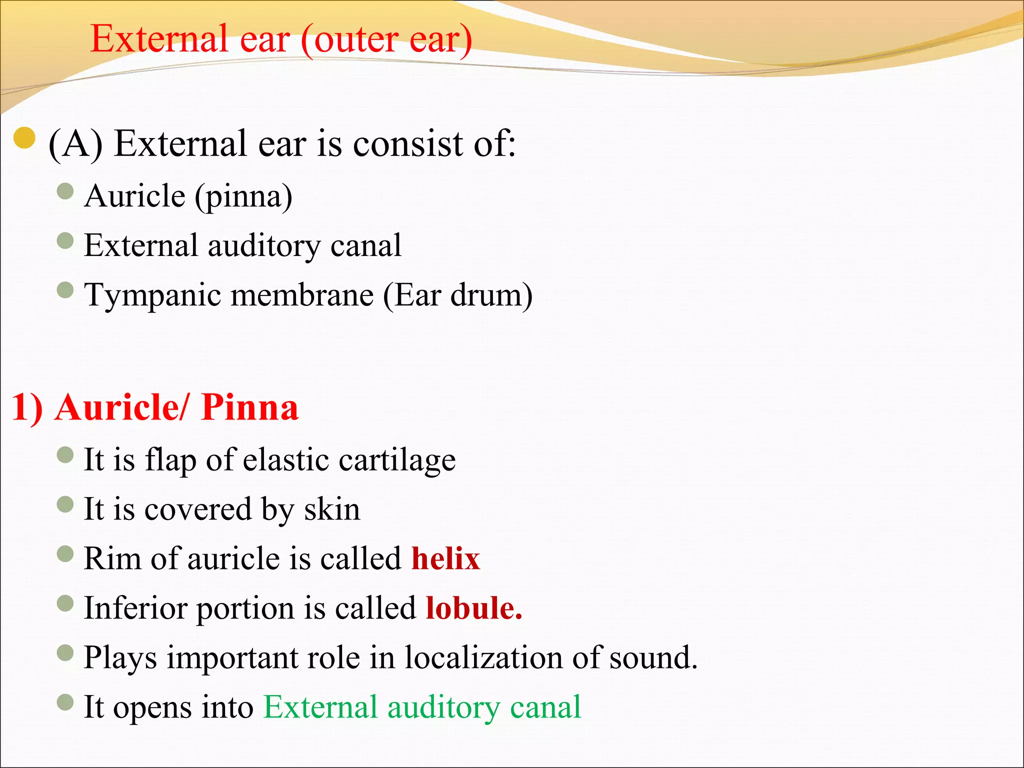 Anatomy and physiology of ear | PPT