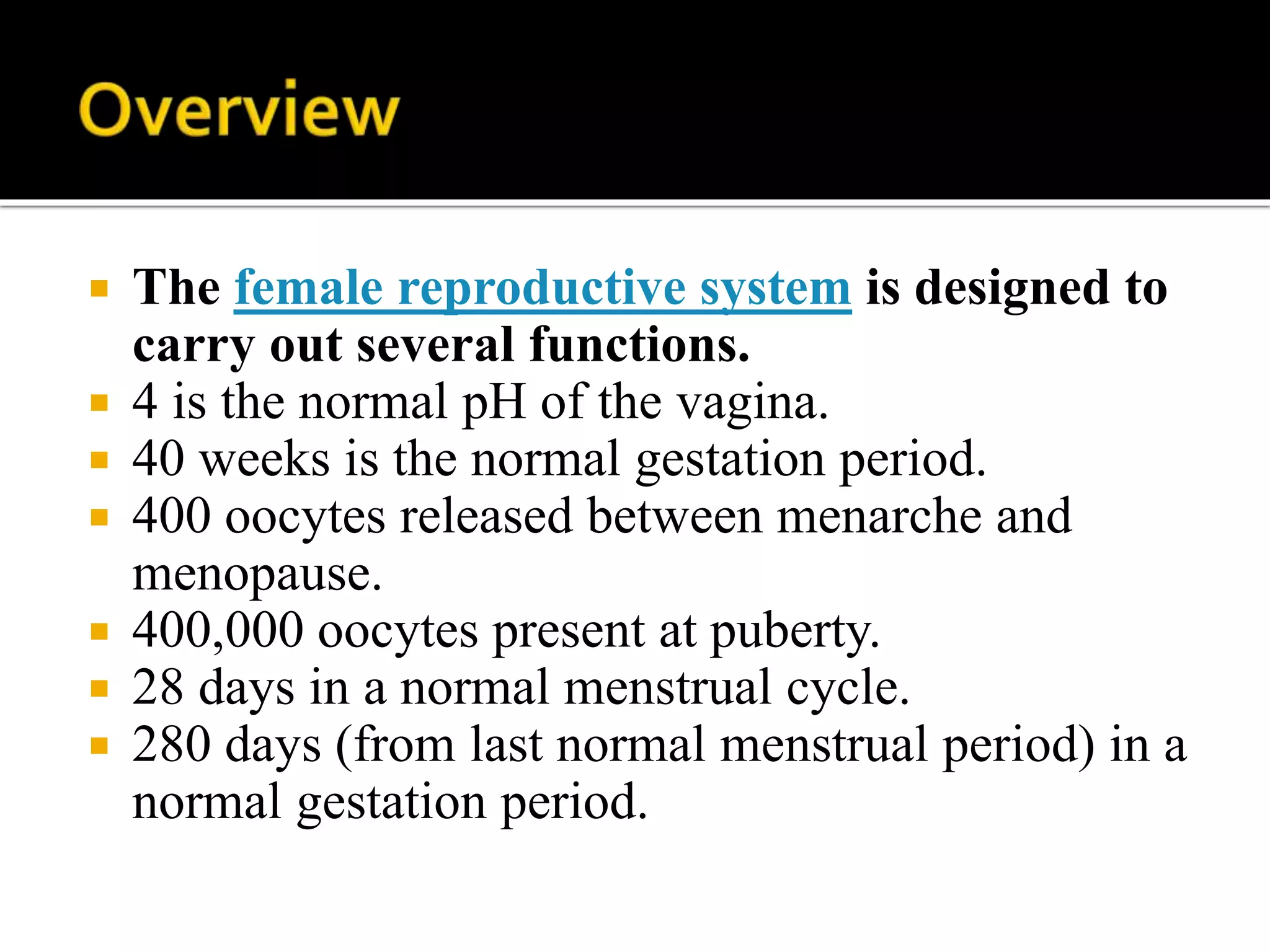 Anatomy and physiology of female reproductive system | PPTX