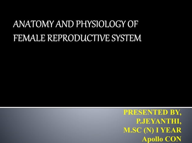 Anatomy and physiology of female reproductive system | PPTX ...