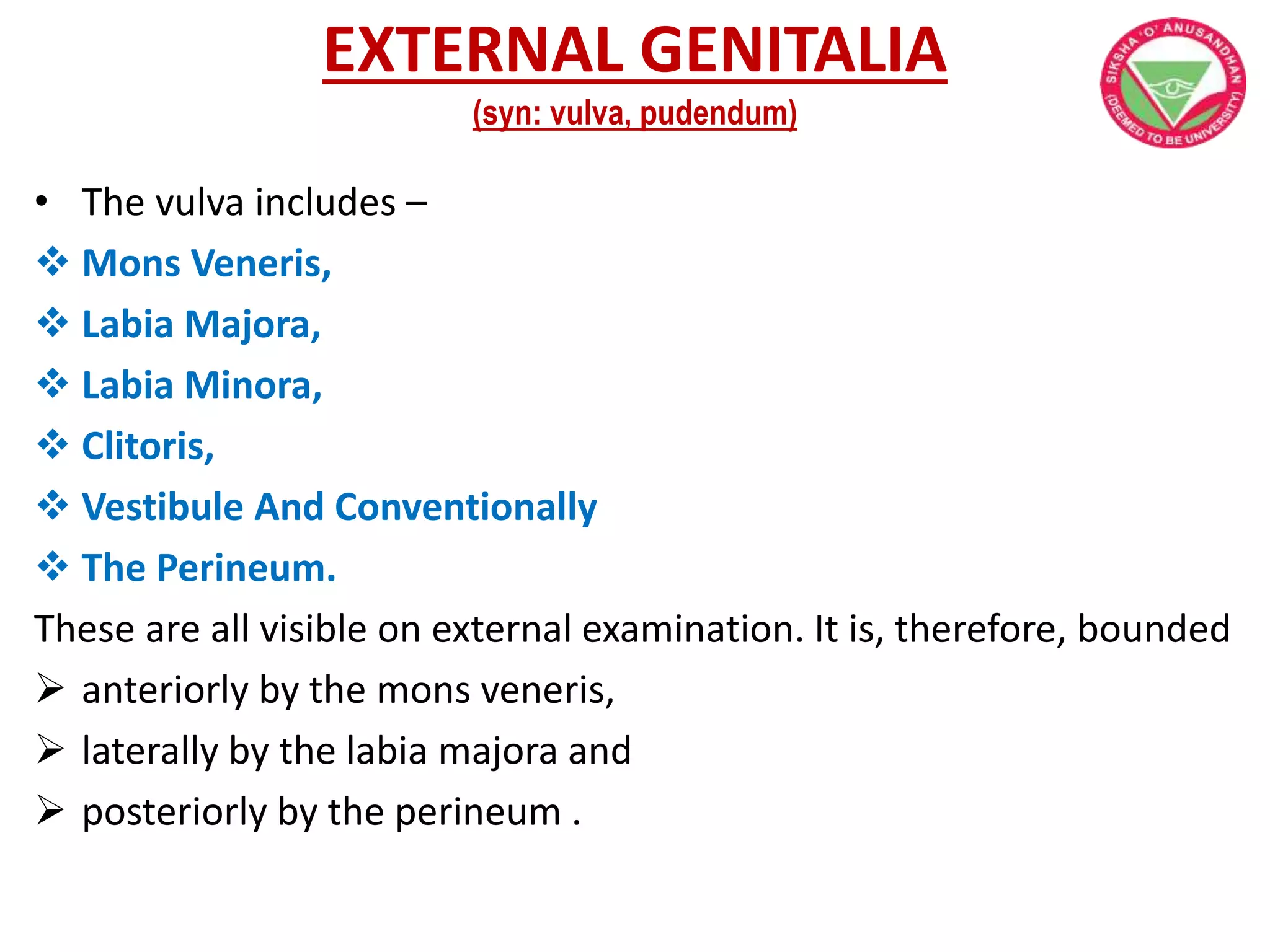 Anatomy and physiology of female reproductive system | PPTX
