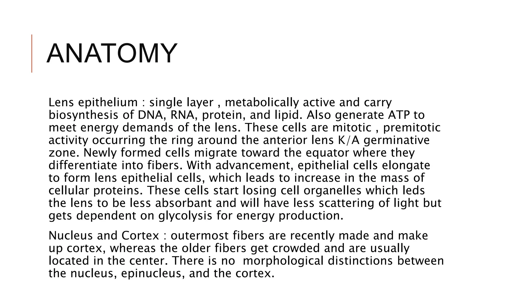 Anatomy and physiology of lens | PPTX