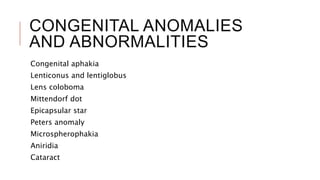 Anatomy and physiology of lens | PPTX