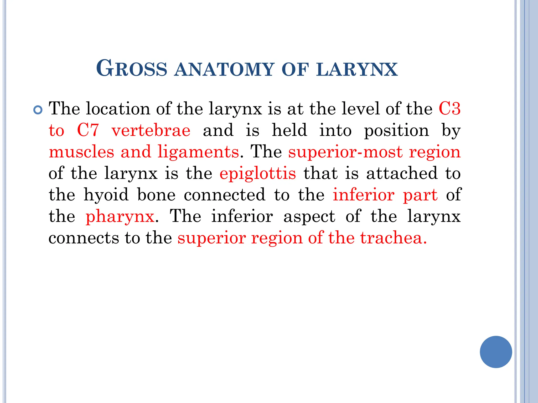 Anatomy and physiology of Larynx structure | PDF
