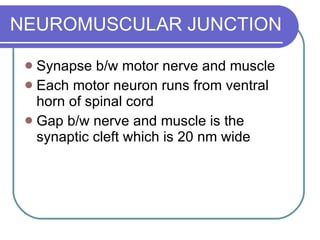 Anatomy and physiology of neuromuscular junction | PPT