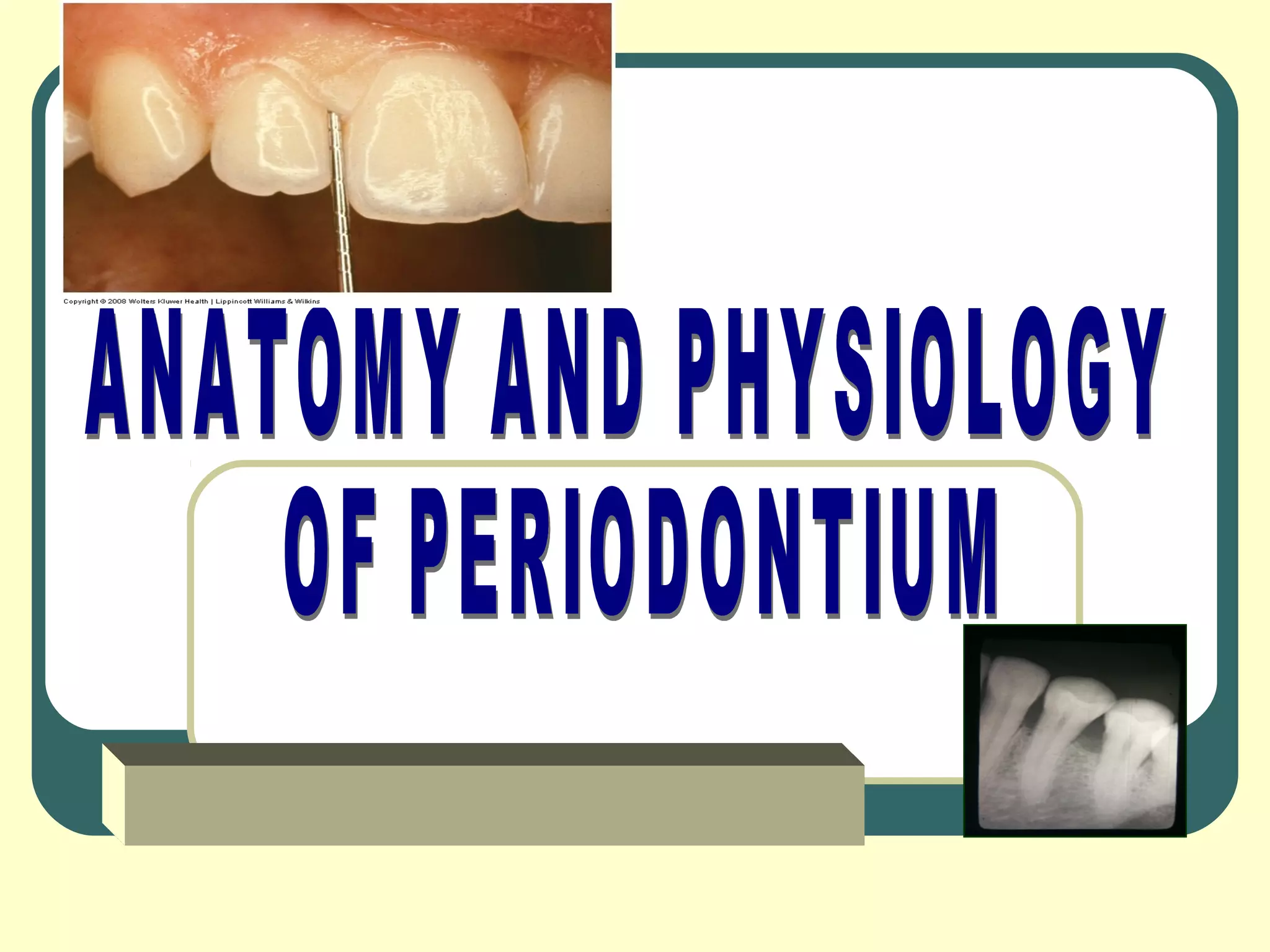 Anatomy and physiology of periodontuim | PPT