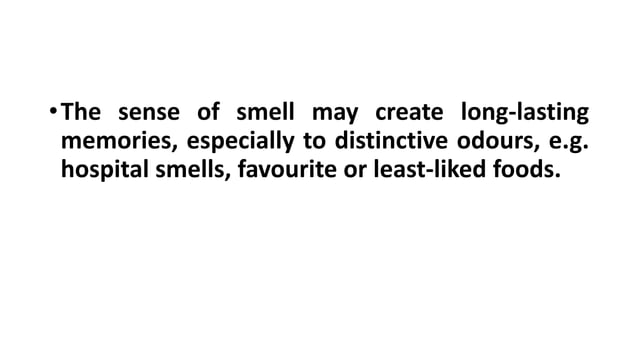 Anatomy and physiology of sense of smell | PPTX | Ear, Nose and Throat ...