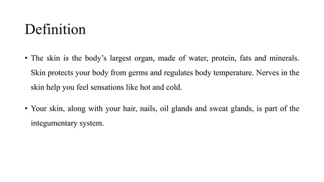 ANATOMY AND PHYSIOLOGY OF SKIN.pptx | Skin and Dermatology | Diseases ...