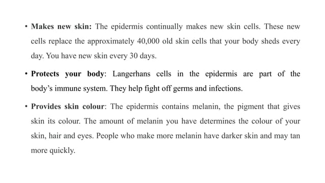 ANATOMY AND PHYSIOLOGY OF SKIN.pptx | Skin and Dermatology | Diseases ...