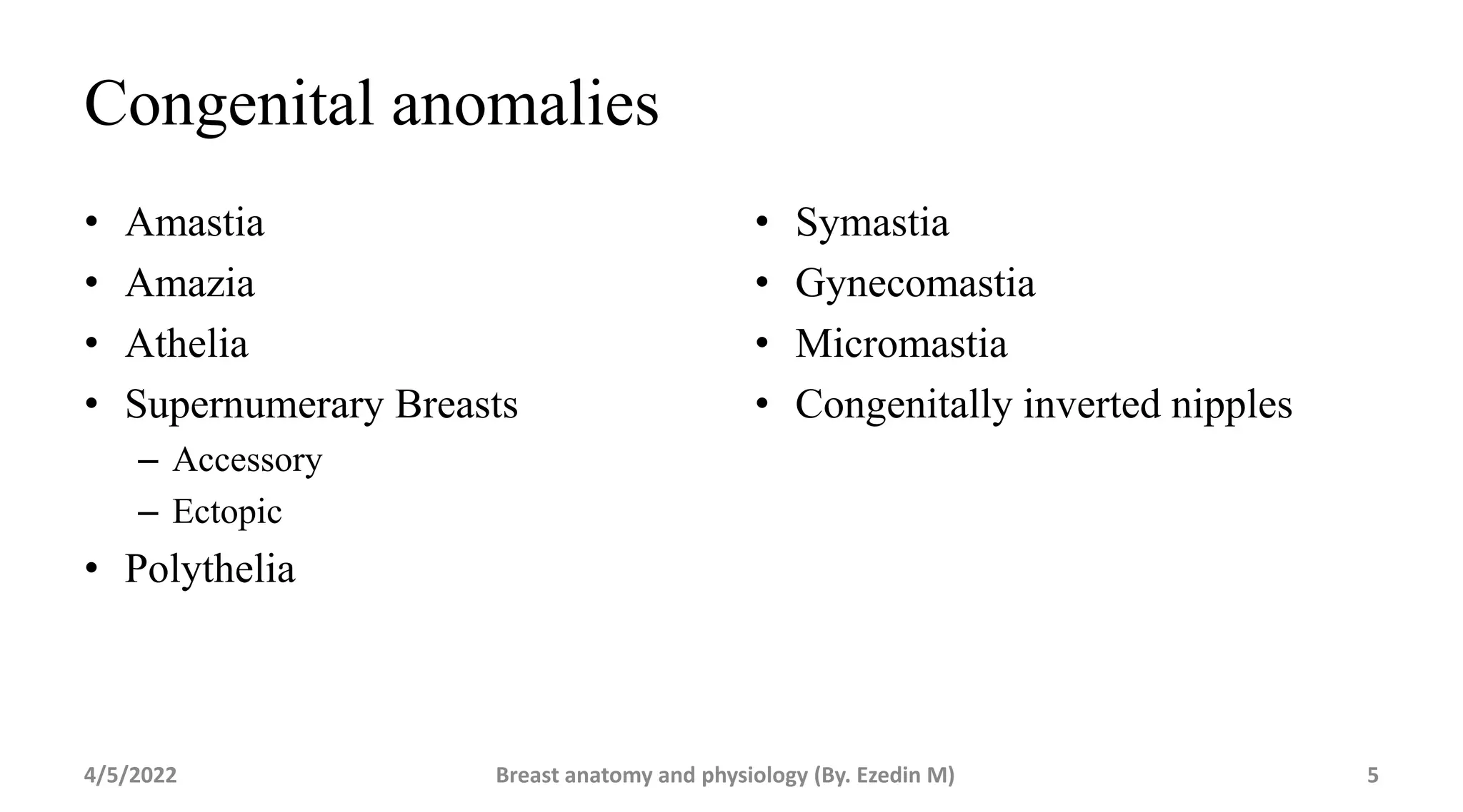 Anatomy and physiology of the breast | PPTX