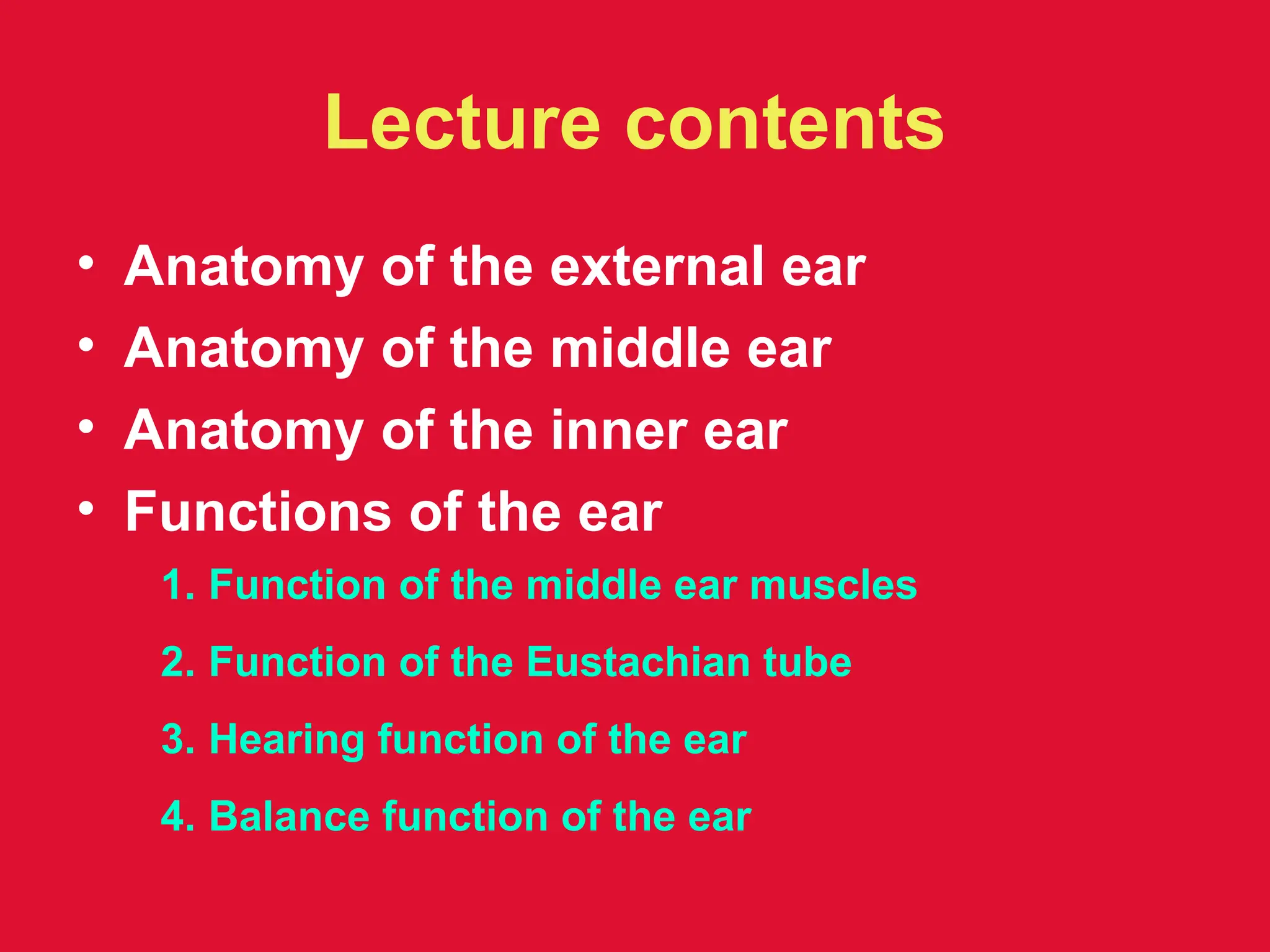anatomy and physiology of the ear. physiology of hearing | PPT