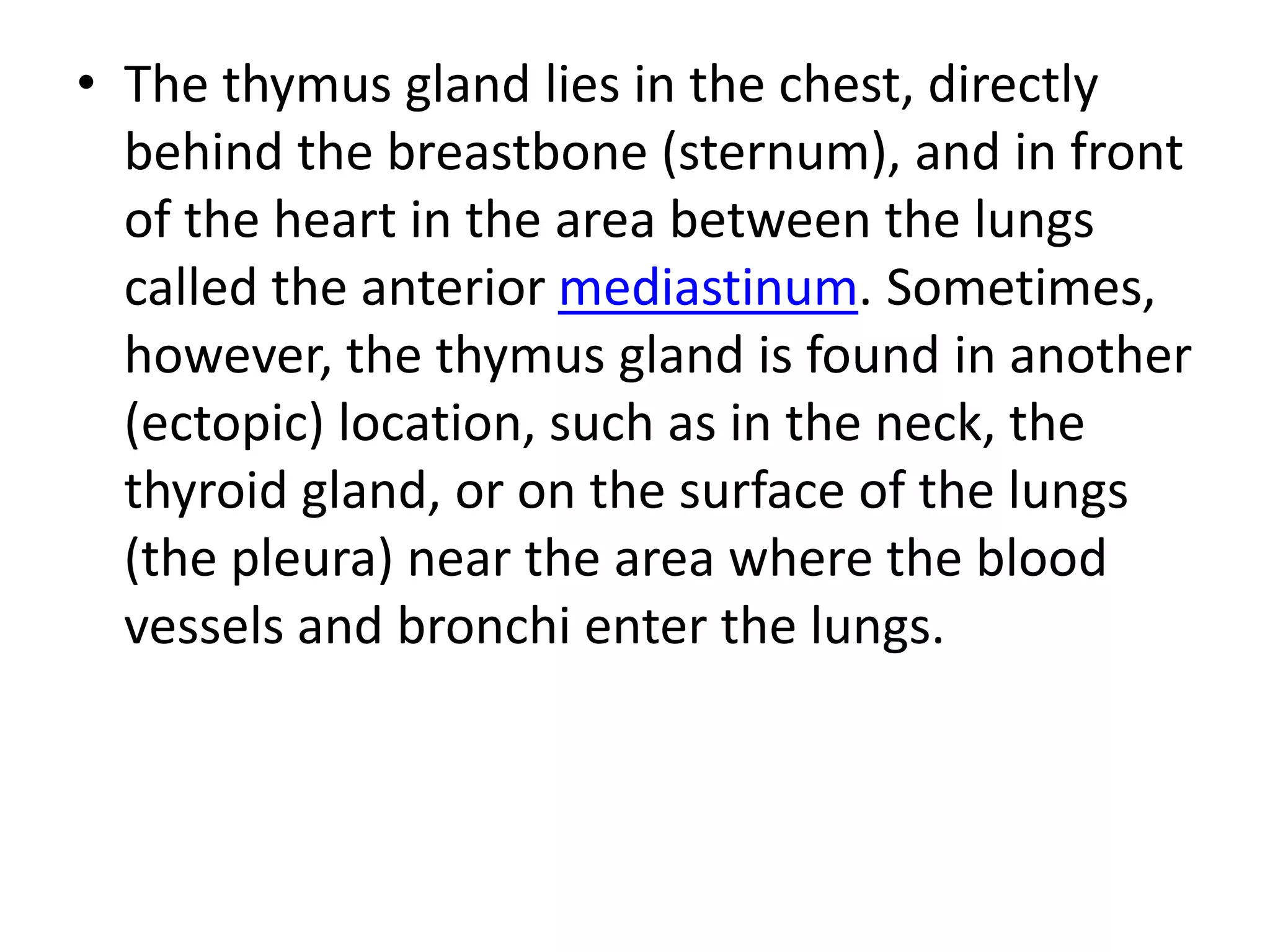 Anatomy and physiology of thymus gland | PPTX