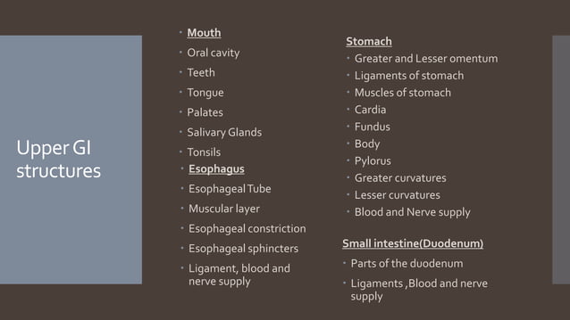 Anatomy and physiology of upper gi tract | PPTX | Digestive Disorders ...