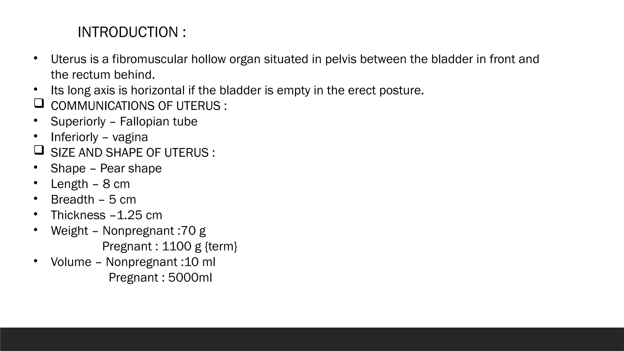 Anatomy of Uterus and physiology of Uterus | PPTX