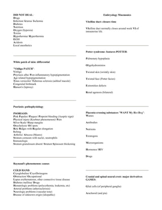 Anatomy, Biochemistry Mnemonics | PDF