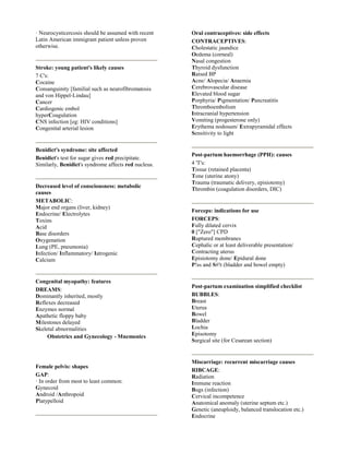Anatomy, Biochemistry Mnemonics | PDF