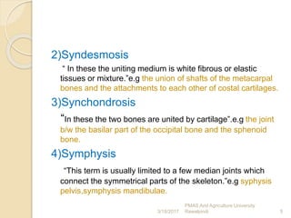 TYPES OF JOINTS | PPTX