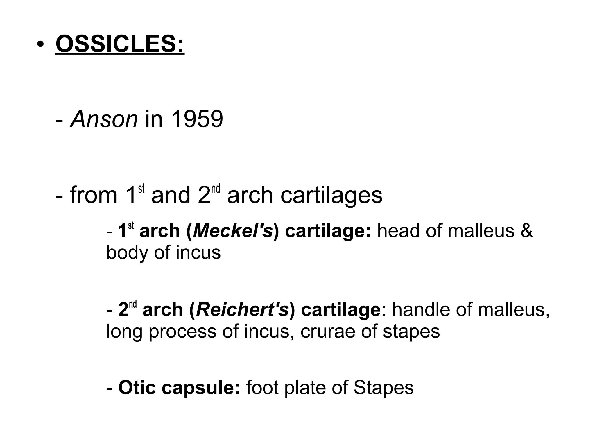 Anatomy & embryology ext ear & middle ear | ODP