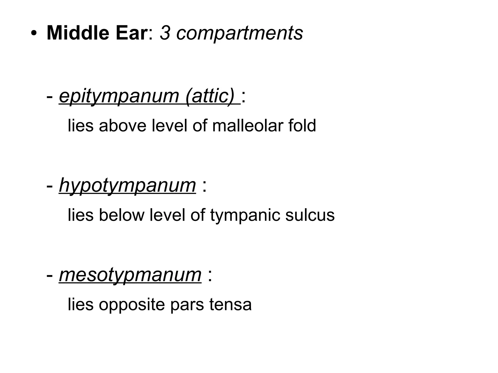 Anatomy & embryology ext ear & middle ear | ODP