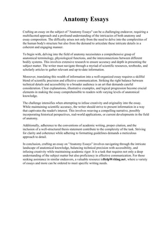 Anatomy Essays.pdf