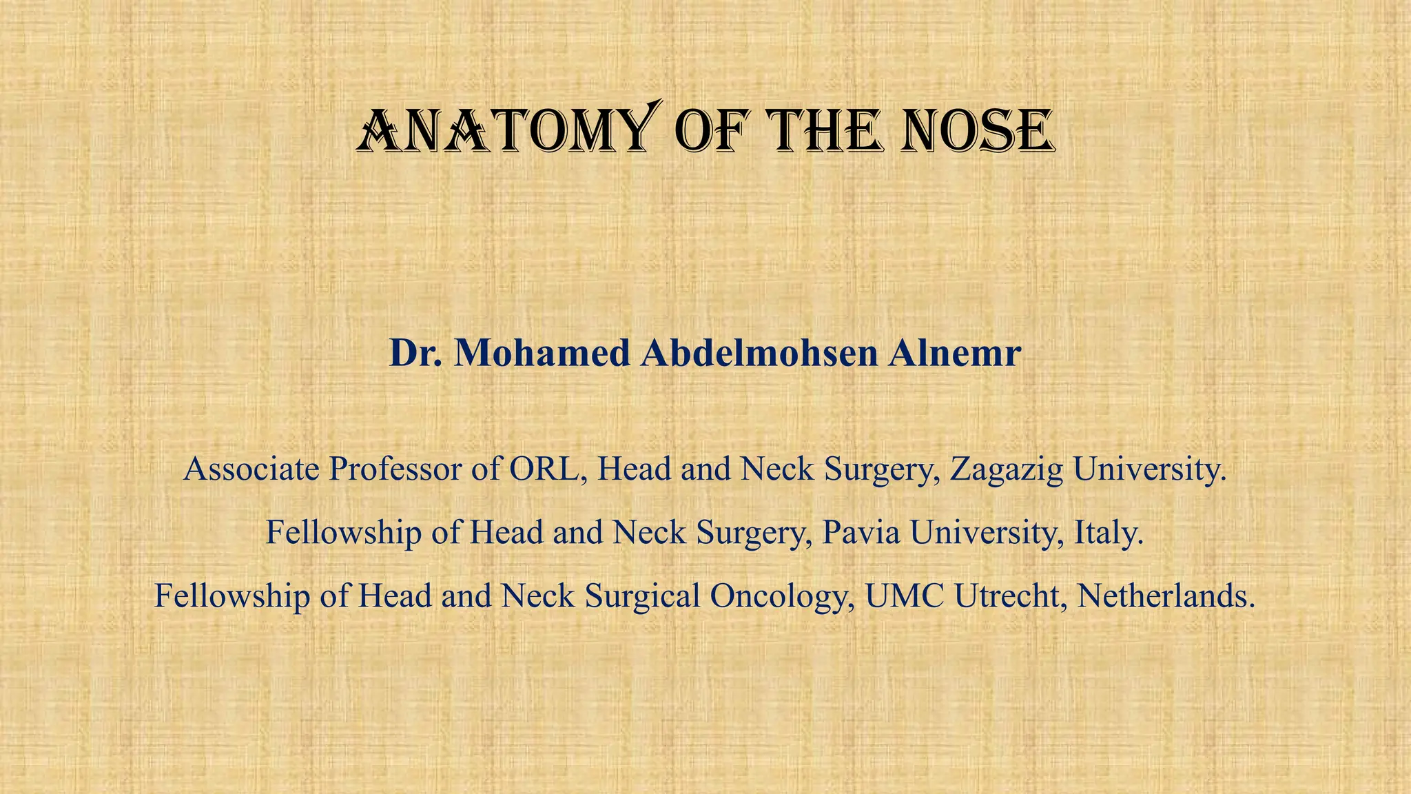 anatomy, examination of the nose for undergraduates.pptx
