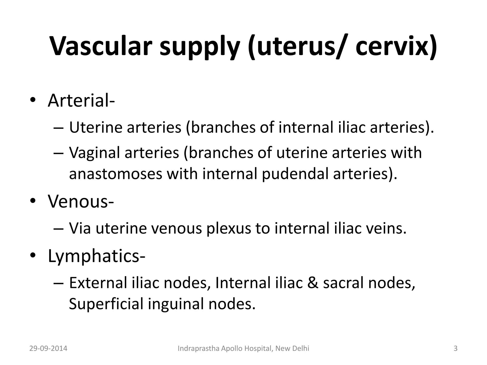 Anatomy for anaesthesia, nerve supply of Uterus & Cervix | PPTX