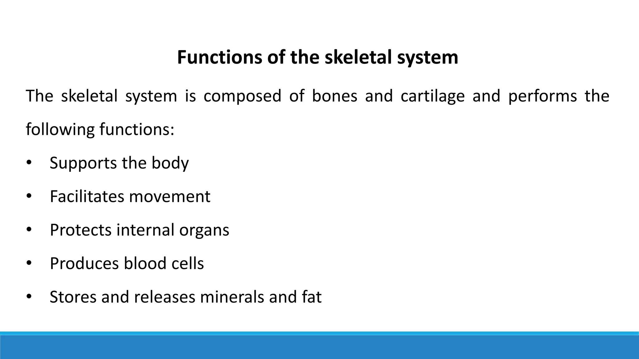 The Skeletal System | PPT