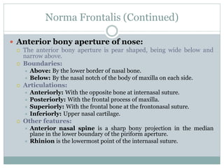 Anatomy head and neck(norma frontalis) | PDF