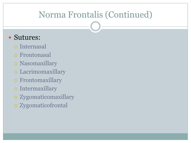 Anatomy head and neck(norma frontalis) | PDF